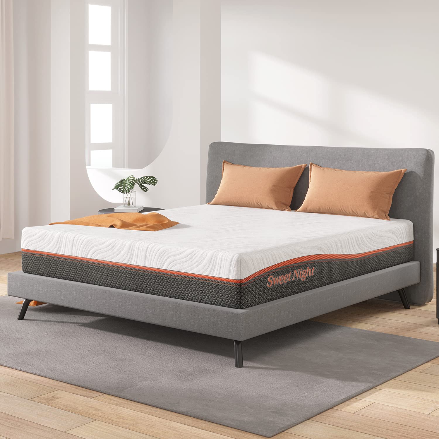 Full Size Mattress, Sweetnight 12” Hybrid Mattress with Gel Memory Foam & Pocket Innerspring for Cool Sleep & Edge Support, Bed Mattress with Moisture Wicking Adaptive Cover, Medium Firm, Full Size