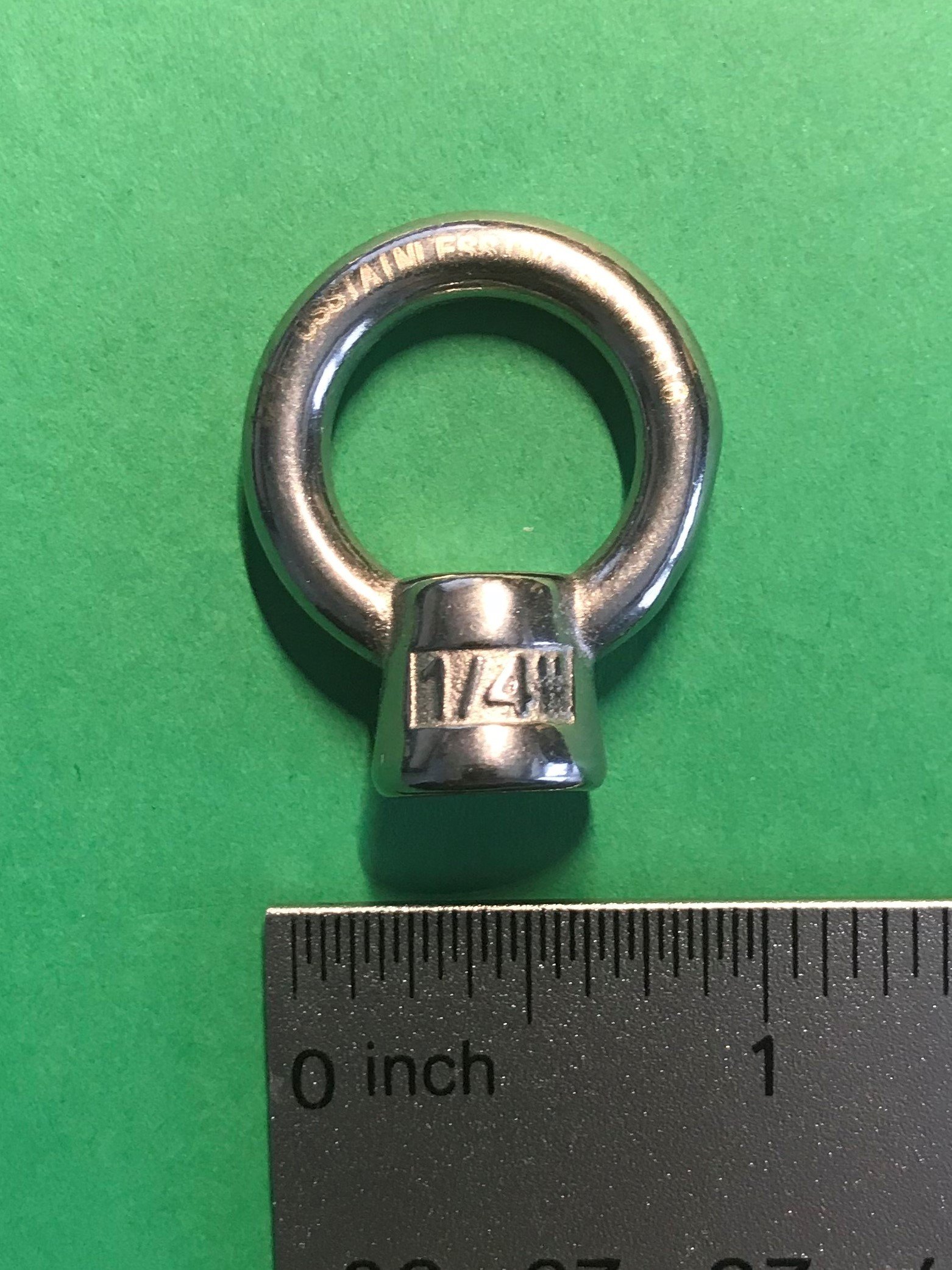 US Stainless 4 Pieces Stainless Steel 316 Lifting Eye Nut 1/4" UNC Marine Grade Pitch of 20