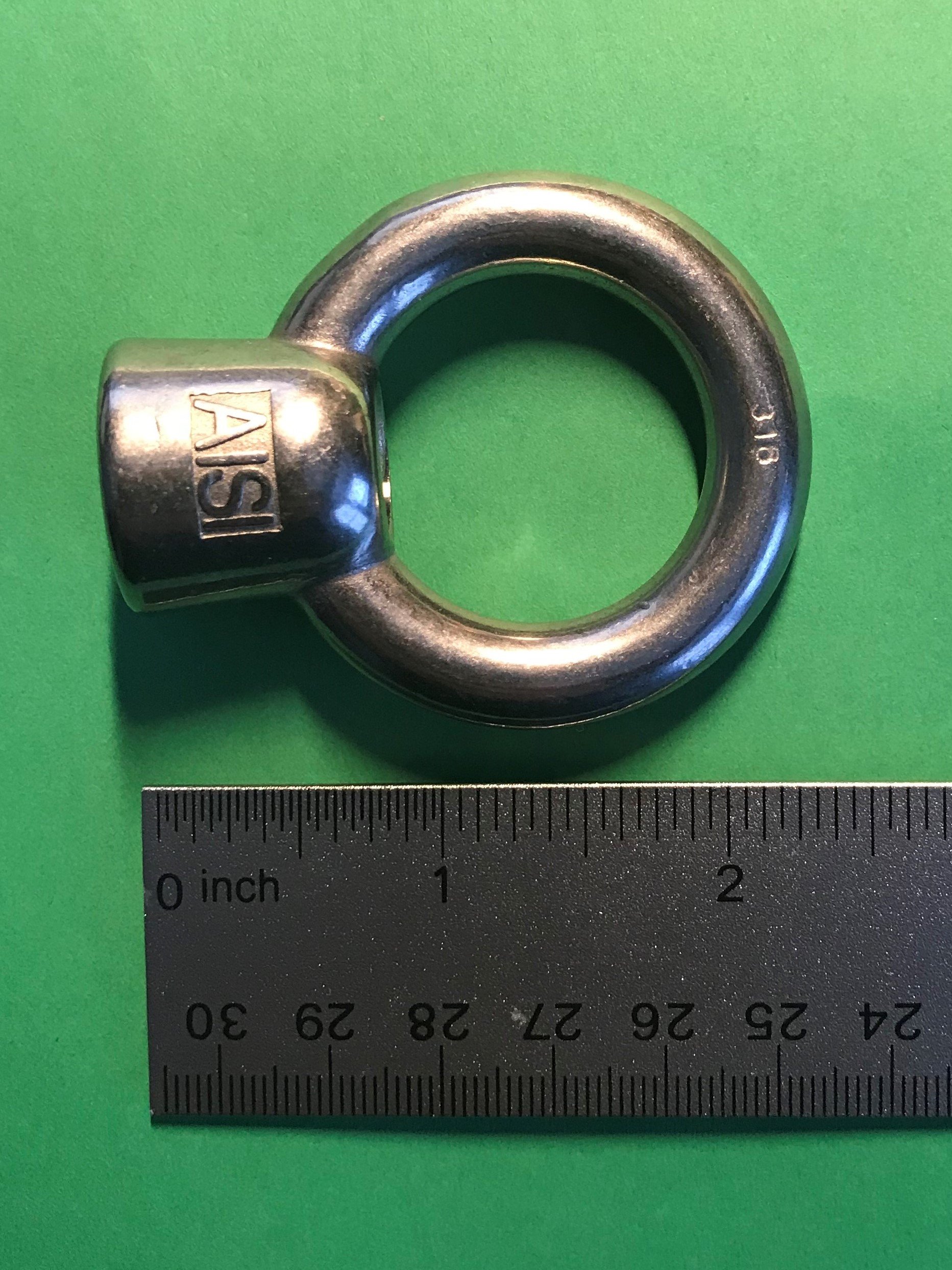 US STAINLESS Stainless Steel 316 Lifting Eye Nut 1/2" UNC Marine Grade Pitch of 13