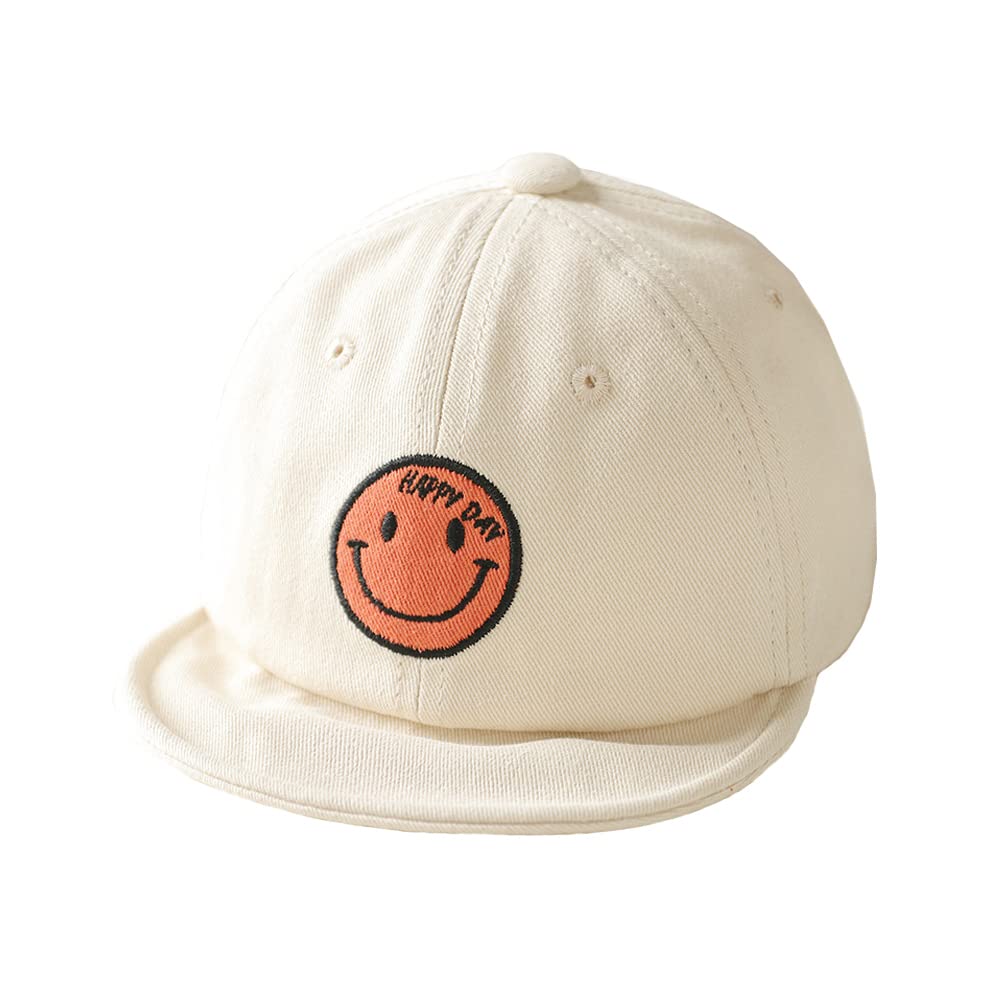 Baby Baseball Cap Toddler Infant Sun Hat Breathable Kids Boys Girls Cute Cap Hat for Spring Summer (White)