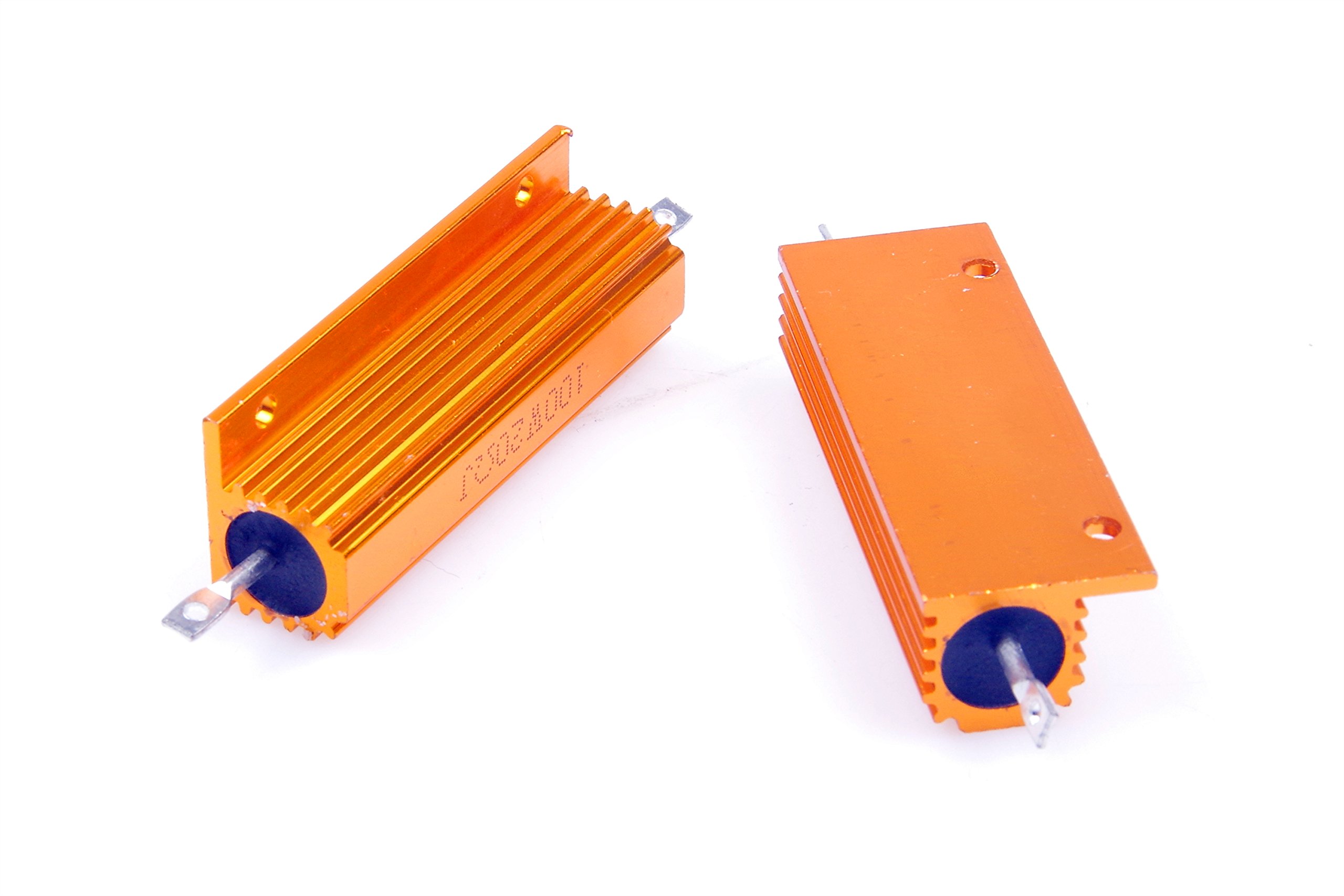 LM YN 100 Watt 20 Ohm 5% Wirewound Resistor Electronic Aluminium Shell Resistors Gold (Pack of 2)