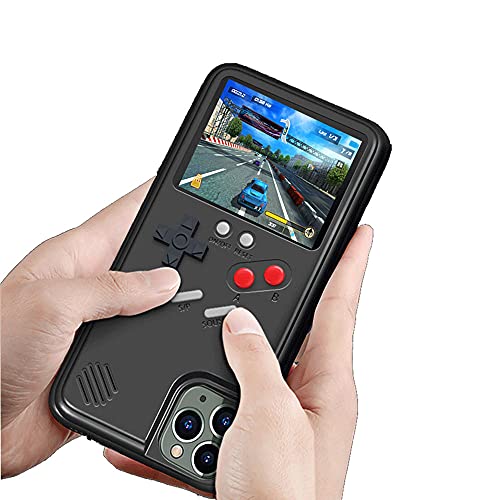 KJArrow Gameboy Case for iPhone 11, Handheld Game Console Case Playable Game Case with Built-in Classic Games, Color Display Gaming Phone Case for iPhone 11 Black