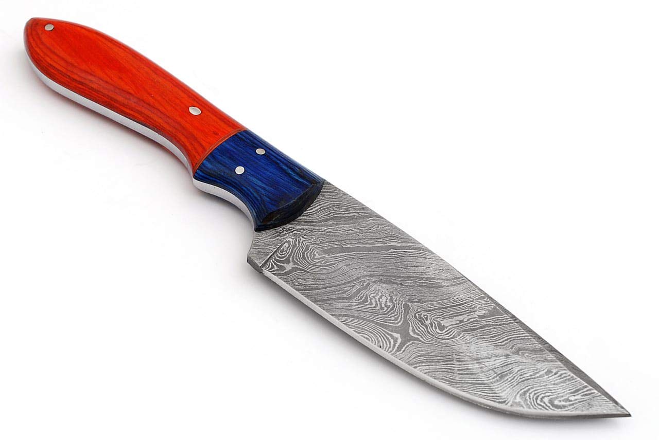 AishaTech Custom Hand Made Hunting Hunting Knife Diamond Wood Handle AT-2742