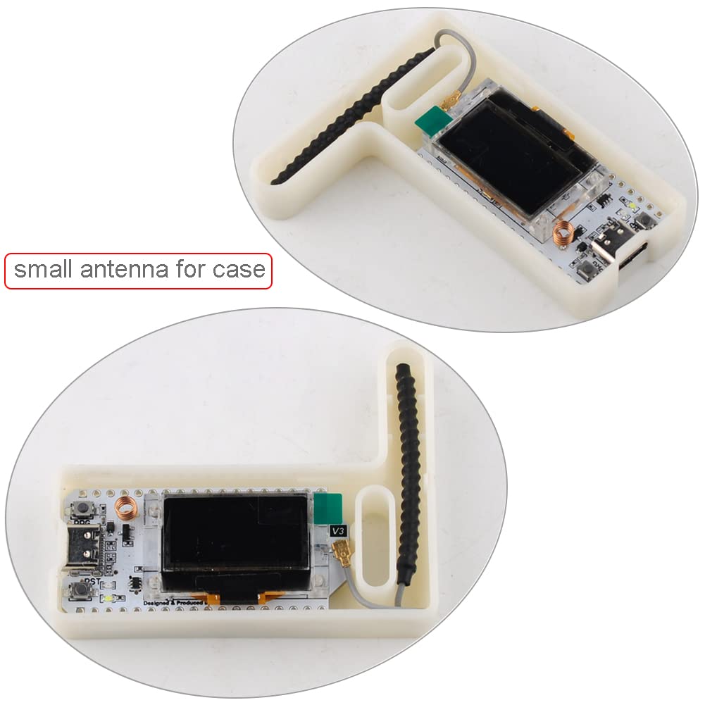 DIYmalls 915 MHz ESP32 OLED LoRa V3 Board SX1262 + Protective LoRa Case Cover + 915 LoRa Antenna for Arduino Meshtastic LoraWan IOT (Pack of 2)