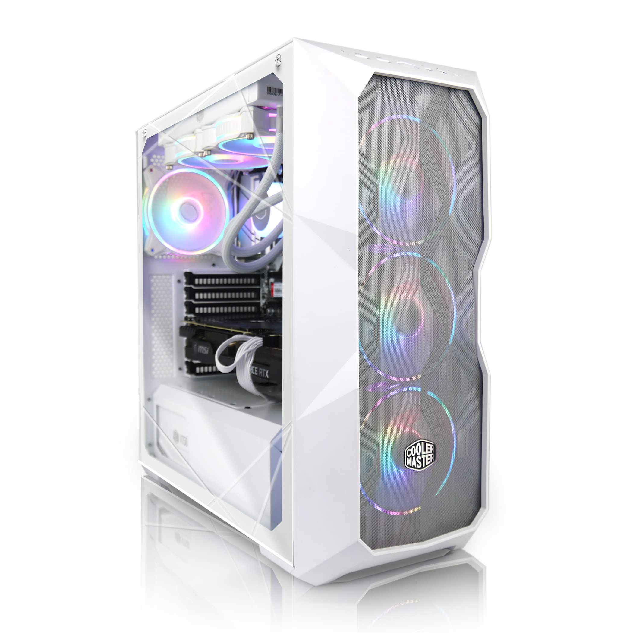 AVGPC Blizzard Series Gaming PC - Intel i7 11700K 8-Core 3.60 GHz, RTX 3070 8GB, 32GB 3600MHz DDR4, 1TB NVME M.2 SSD, 240mm Liquid Cooler, ARGB Fans, TD500 Mesh White Case, Windows 11