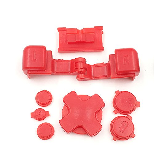 Cleveland Morse Replacement D Pads Power ON Off Button A B L R Buttons Frame Buttons Gameboy Advance SP GBA SP (Red)