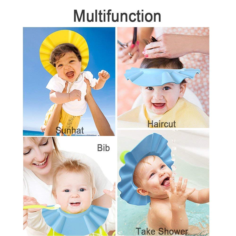 LOHOME(TM) Safe Shampoo Shower Bathing Protect Soft Cap Hat for Baby Children Kids (Blue)