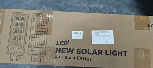 LANGY 200W Led Solar Street Lights, 360 PCS LED High Lumes Solar Powered Street Lamp Outdoor,Dusk to Dawn Security Led Post Street Light