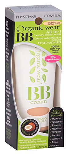 Physicians Formula Organic Wear 100% Natural Origin BB Beauty Balm Cream, Light/Medium, 1.2 Fluid Ounce