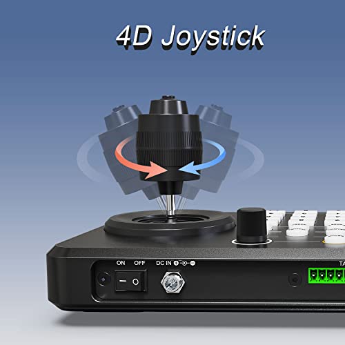 AVIDEONE White POE 30x Zoom PTZ Camera X1,PTZ Camera Joystick Controller X1,Wall Mount Bracket X1
