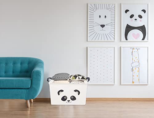 TIBAOLOVER Rectangular Kids Storage Basket Gift Basket Baby Storage Basket Cute Kids Toy Storage Bin Organizer Shelf Book Basket Room Decor(PANDA)