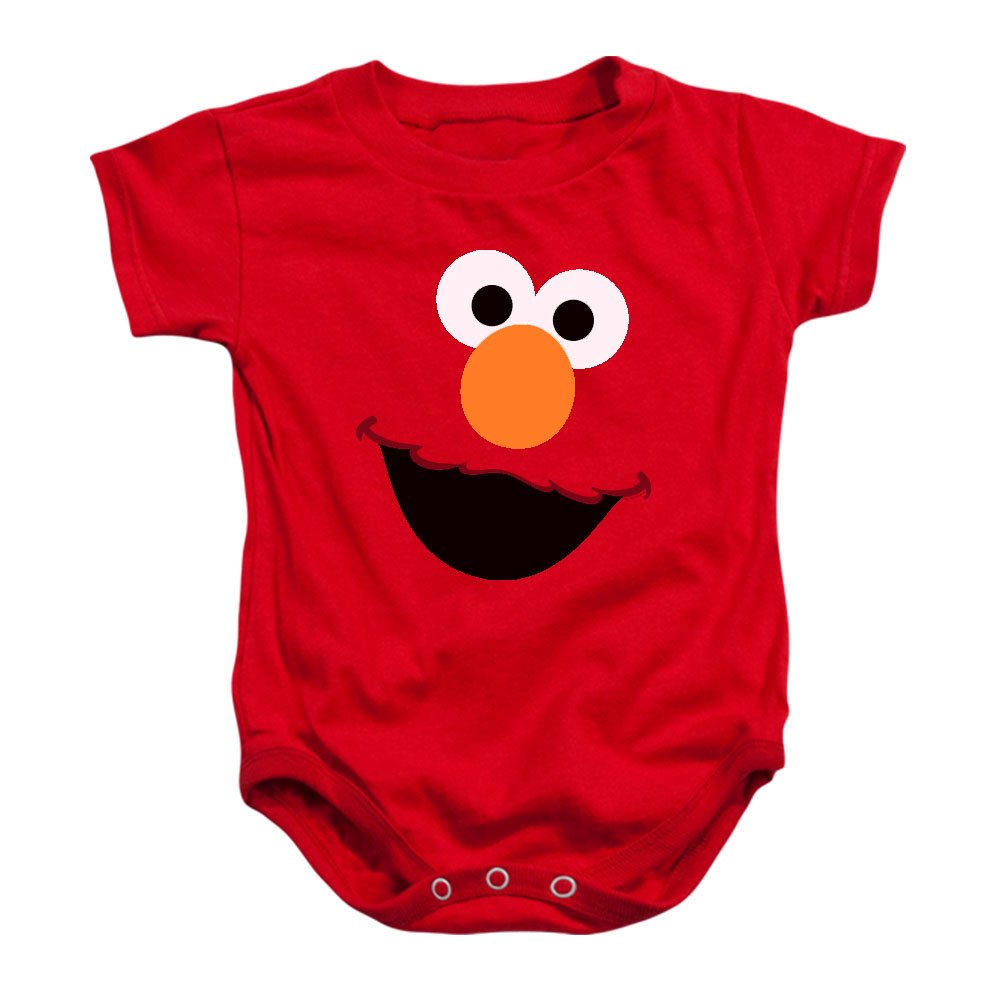 Popfunk Sesame Street Elmo Face Baby Onesie Bodysuit - Size 12 Months