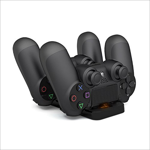 Dobe PS4 Dual Charging Dock Compact Station Black for PS4/PS4 Slim/ PS4 Pro Controller