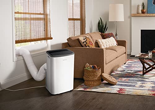 Frigidaire FHPH142AC1 Portable Room Air Conditioner, 14K BTU (ASHRAE) / 10K BTU (DOE) with Multi-Speed Fan/Dehumidifier Mode/Supplemental Heat/Window Kit/Built-in Air Ionizer/Washable Filter,in White