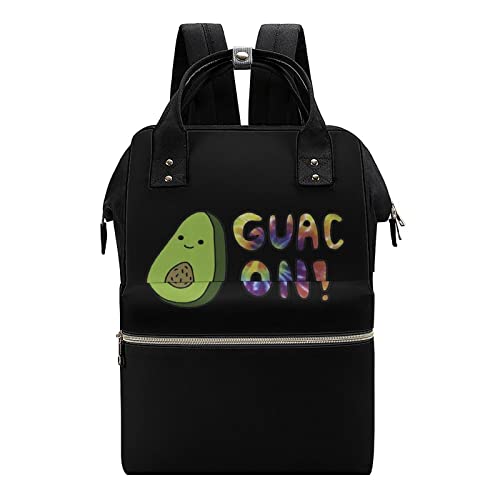 Avocado Guac On! Waterproof Mommy Bag Diaper Bag Backpack Multifunction Large Capacity Travel Bag