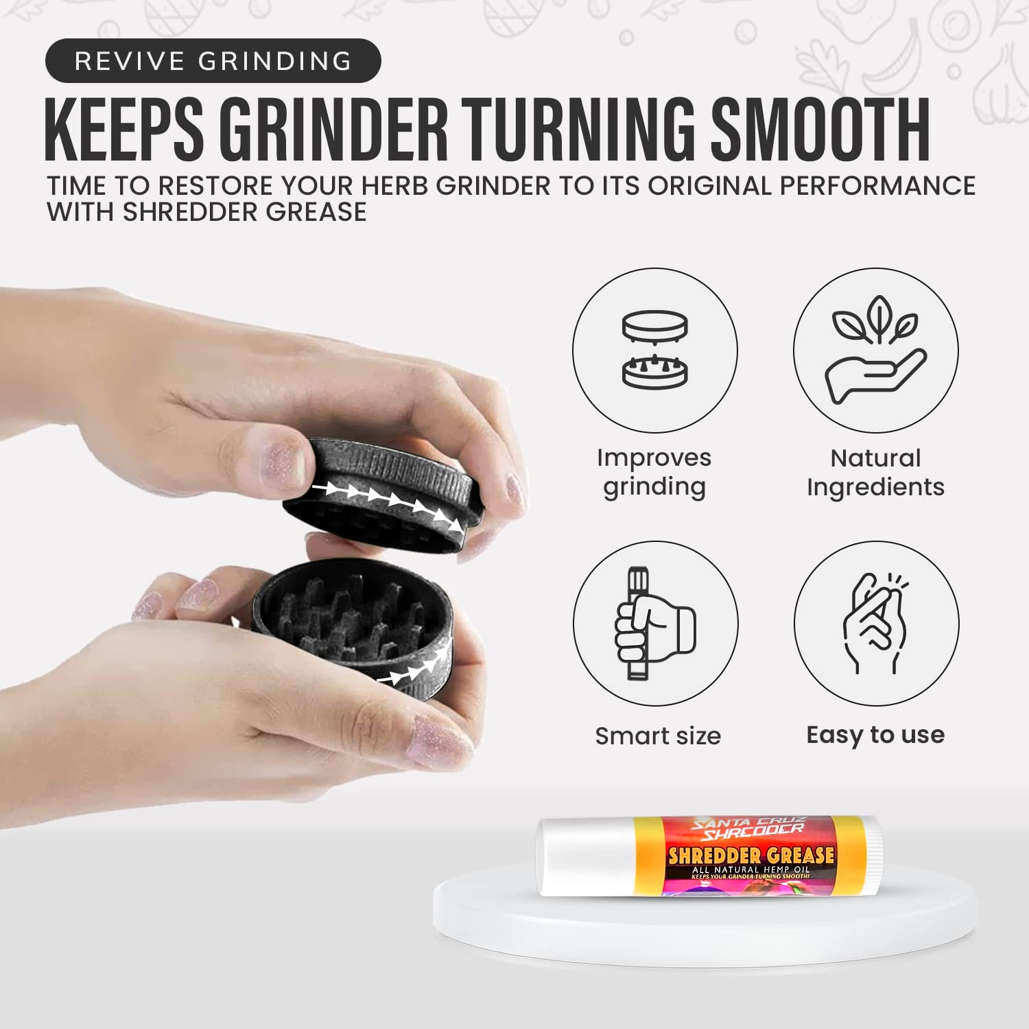Santa Cruz Shredder Grinder Lubricating Grease, Works with All Models Eases The Shifting and Improves The Functionality