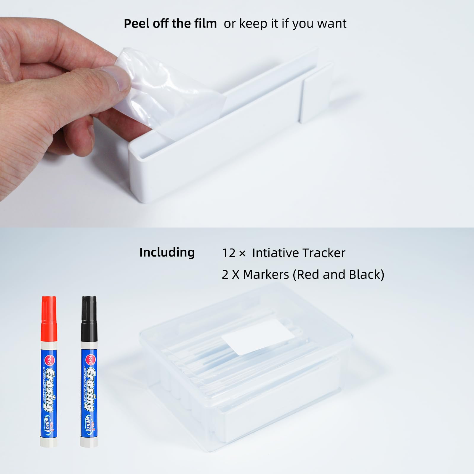 Aizesuro Acrylic Erasable Screen Top Initiative Trackers 6PCS for DND, Other Tabletop RPG (White 6pcs)