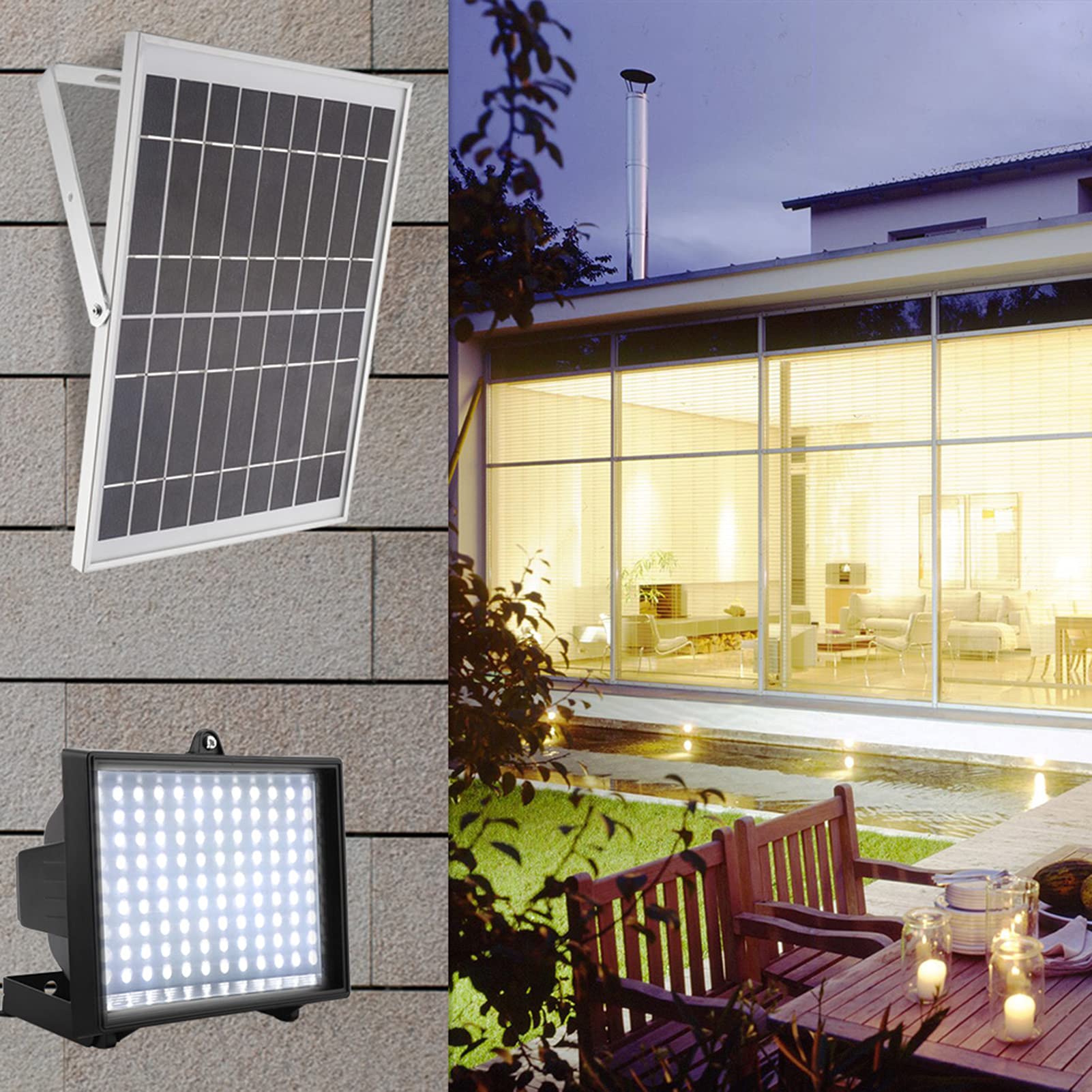 Solar Light 108 LED Solar Light for Home Garden Yard Business Sign Parking Lot
