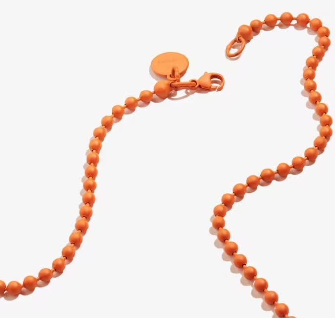 Alex and Ani A21ORANGENKCO:Orange 20 in. Ball Chain Necklace:Cerakote Orange:Orange