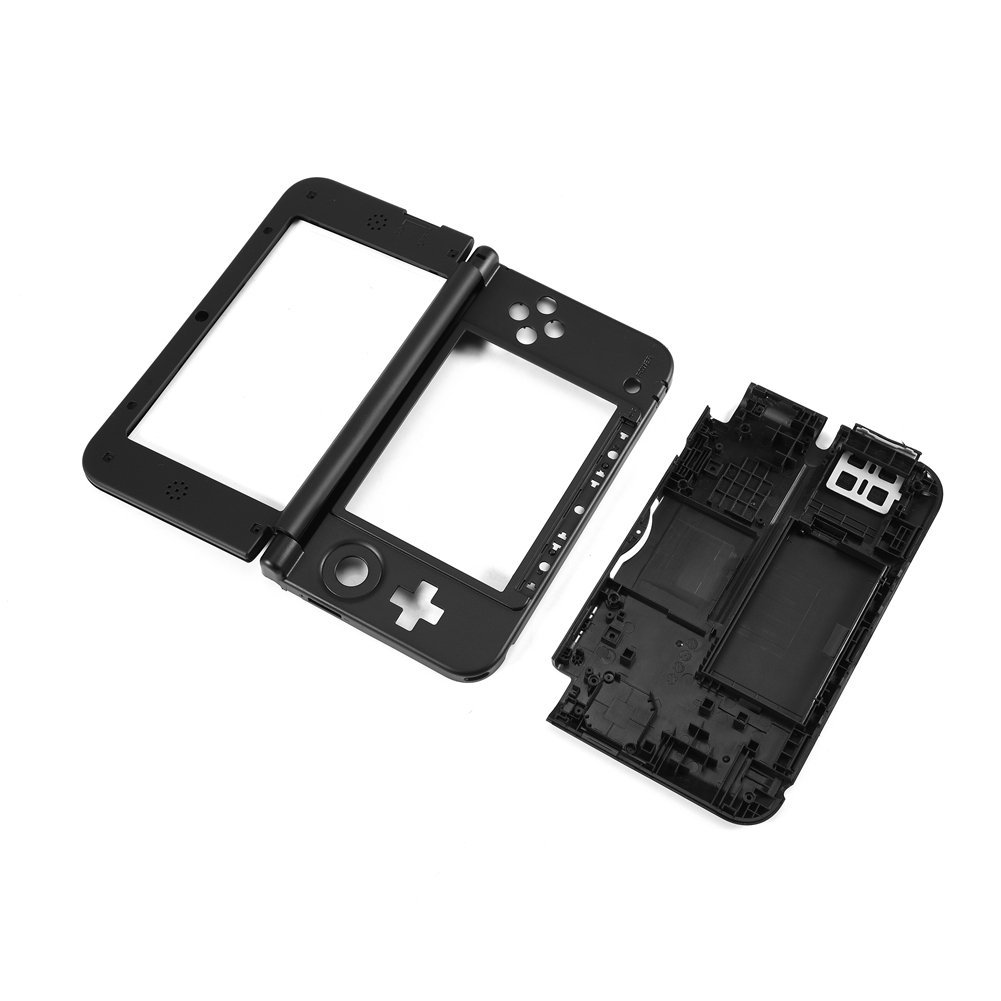 Full Housing Case Cover Shell with Buttons Replacement Parts for 3DS XL / 3DS LL Game Console-Black.