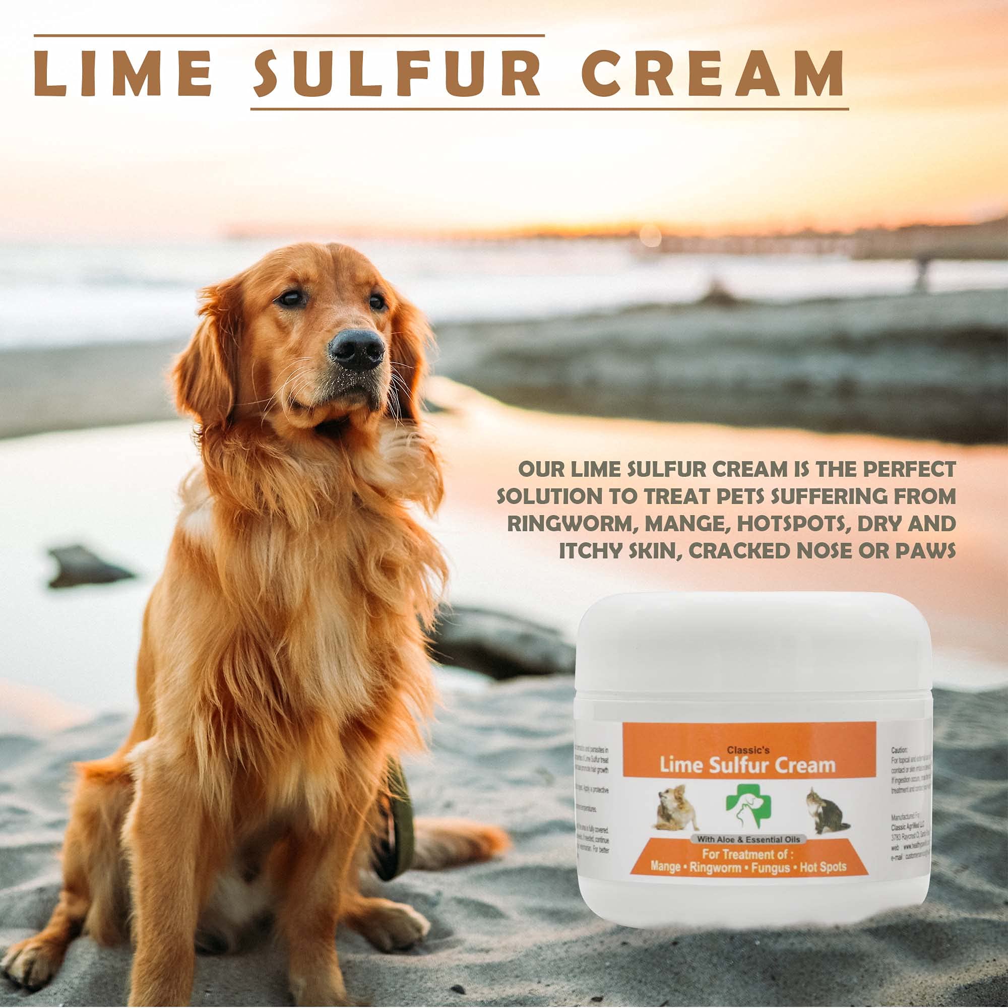 Classic's Lime Sulfur Dip Bundle - 2 Items: Classic's Lime Sulfur Cream (2 oz) and Classic's Lime Sulfur Spray (4 oz), 2 Piece Set