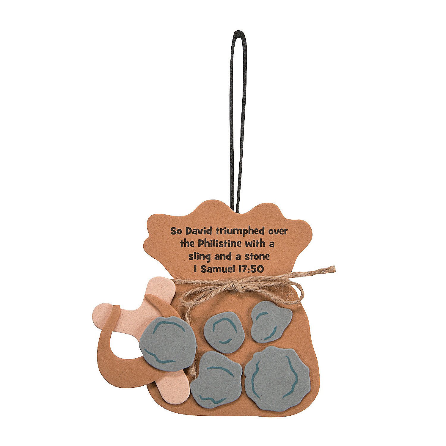 Fun Express David & Goliath Ornament Craft Kit - Makes 12 - Sunday School Crafts for Kids