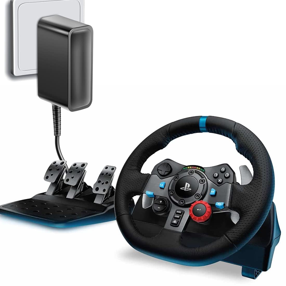 CASIMY 24V Power Cord Adapter Compatible with Logitech G920 G29 G27 G25 G923 G940 Driving Force Racing Wheel APD DA-42H24 AD10110LF Microsoft Xbox 360 Dymo 4XL Denon Soundbar Speaker Fujitsu Scanner