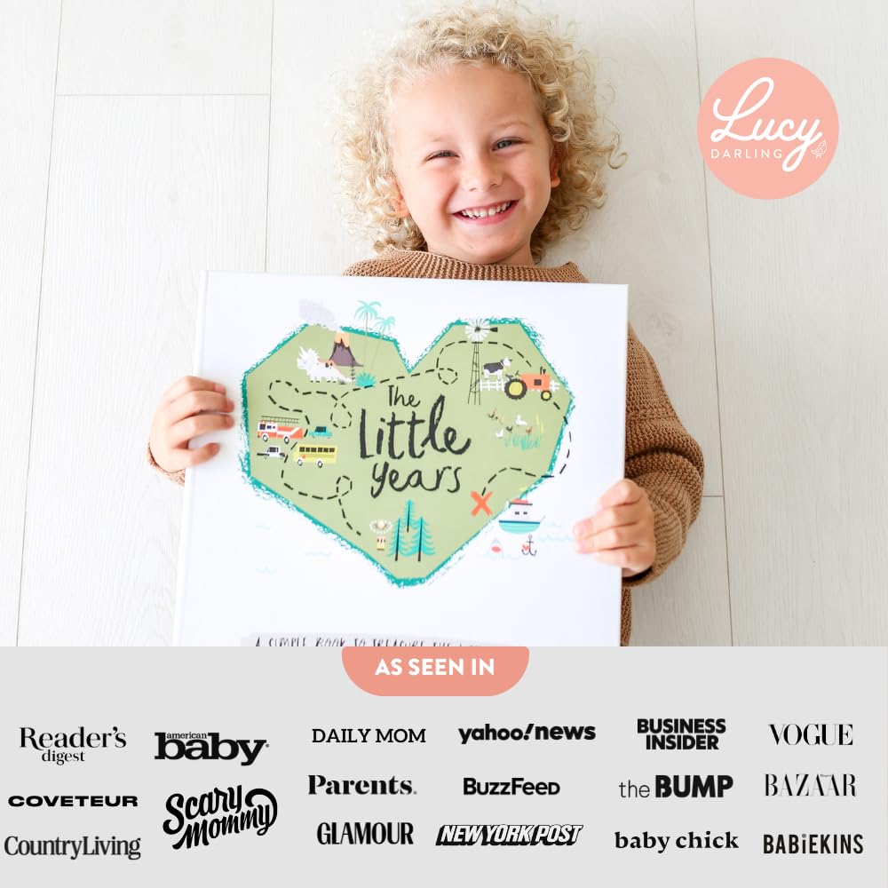 Lucy Darling Baby Journal - Stylish, Eco-Friendly 106 Pages for Recording Precious Milestones, Just Add Photos and Writing