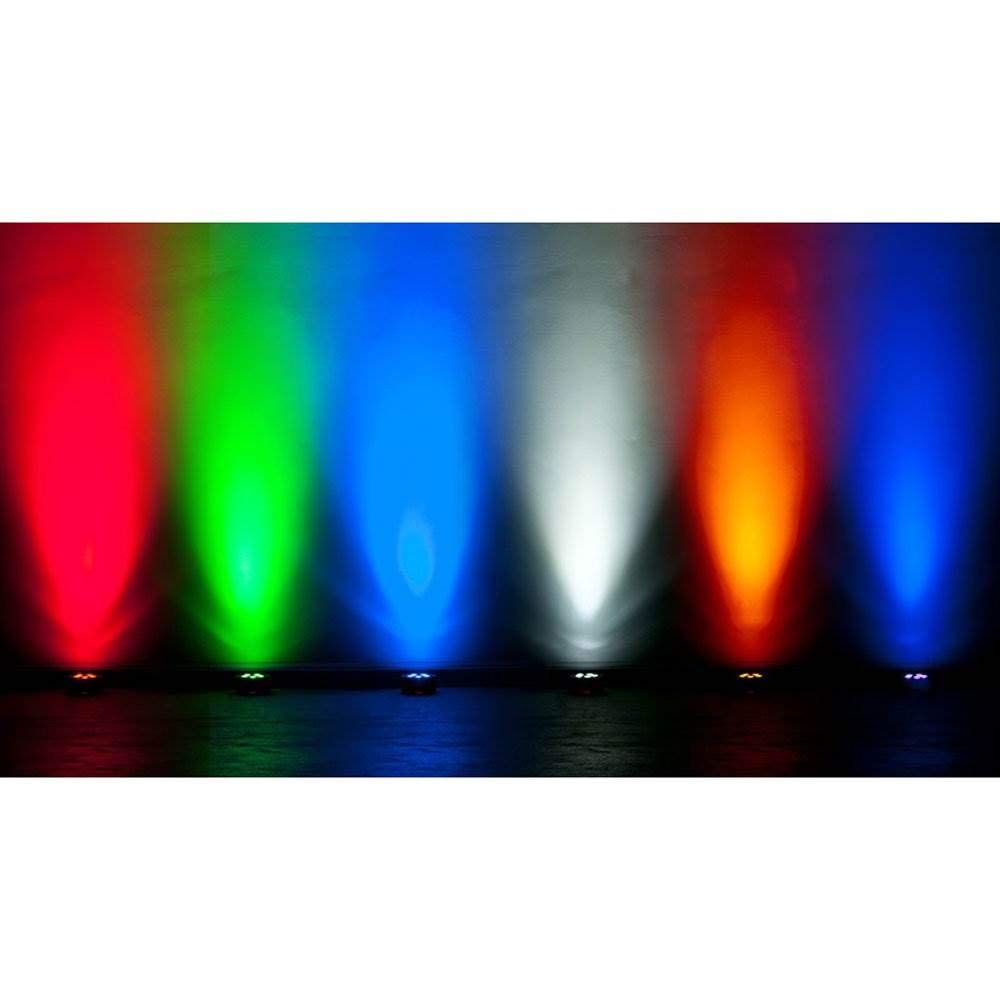 American DJ Mega Hex Par Low Profile LED RGBAW + Can Wash Effect Light (2 Pack)