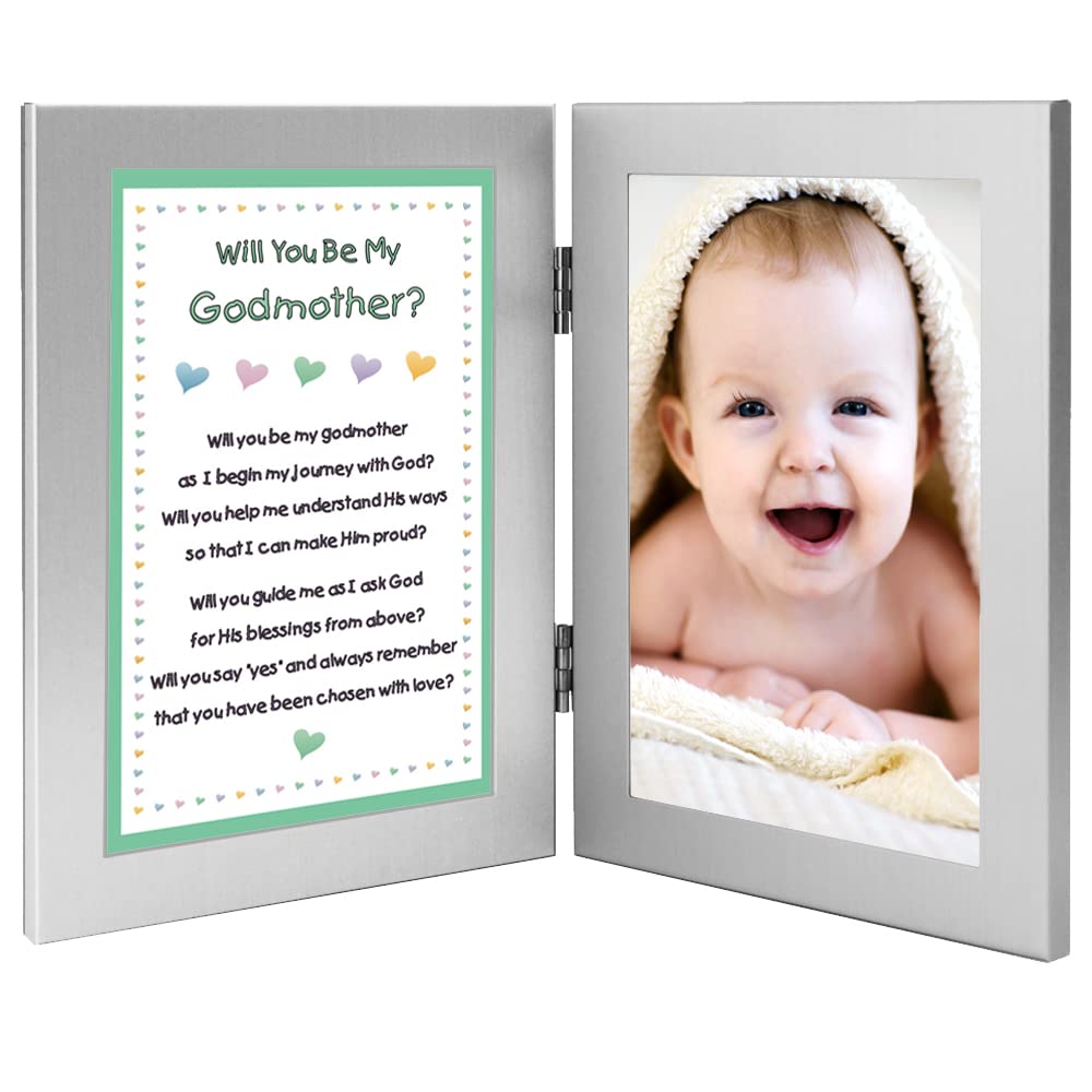 Poetry Gifts Will You Be My Godmother Keepsake Frame, Add Godchild 4x6 Inch Photo