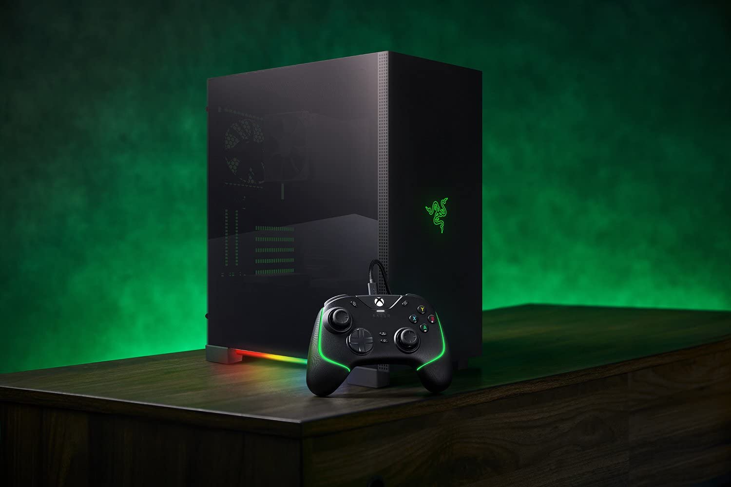 Razer Wolverine V2 Chroma - VOLL Anpassbarer Xbox Series X|S Controller mit RGB-Beleuchtung (6 Multifunktionstasten, austauschbare Stick-Kappen, Hair-Trigger-Modus) Black