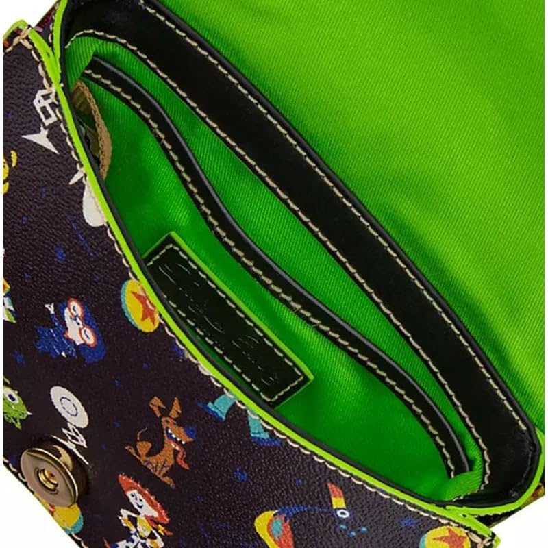 Dooney & Bourke Disney Pixar Crossbody Bag in Multicolor Coated Cotton Leather Metal