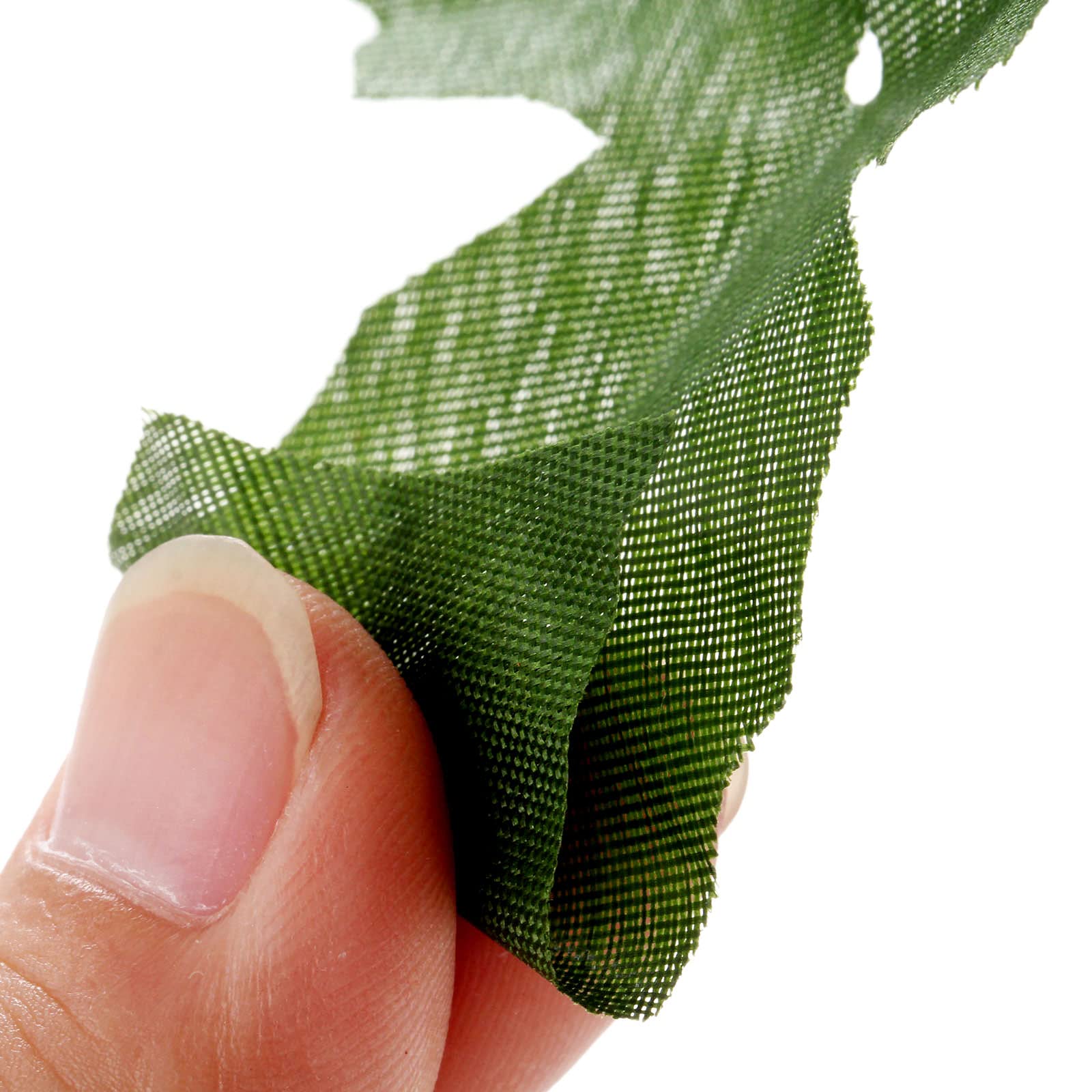 dophee 50Pcs Artifical Leaves Rose Flower Leaf Wedding Bouquet Garden Home Decor Crafts - Green