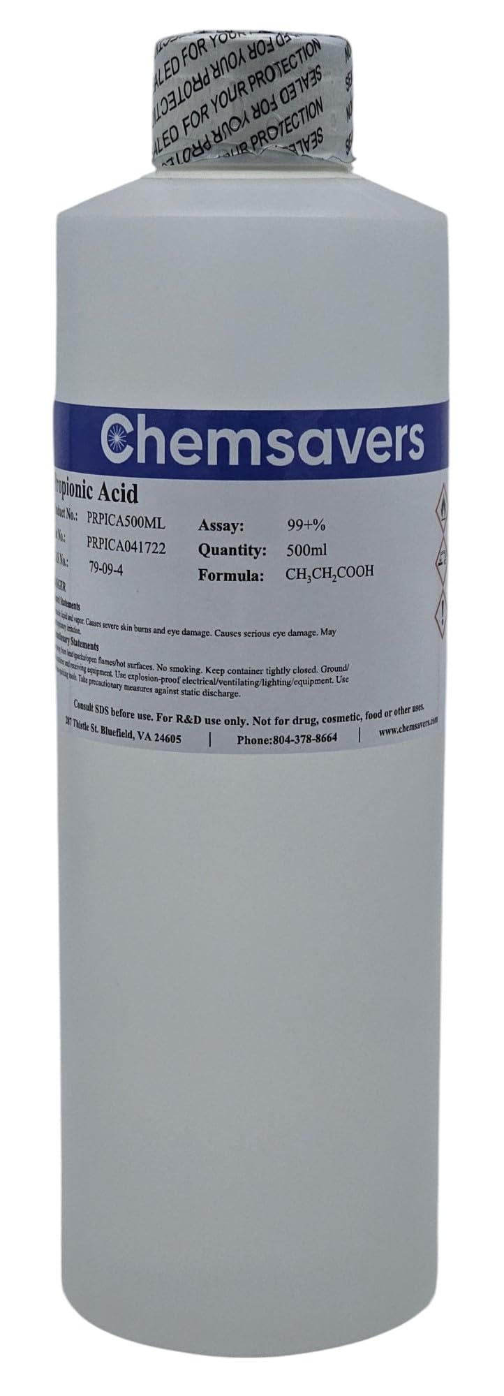 Propionic Acid, 99+%, 500ml