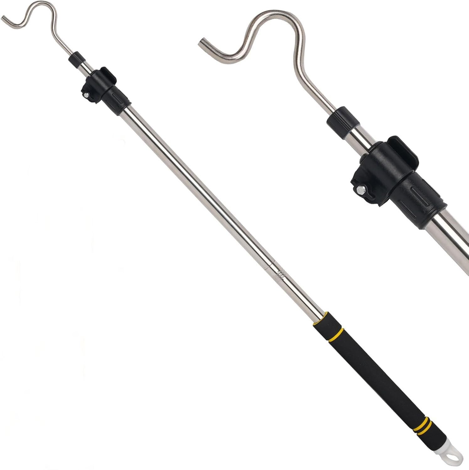 Clothes Hanger Reaching Hook, Attic Pull Down Hook Extendable 36-66inch Sponge Handle Hard to Break Apply to Closet Poles for Hanging Clothes Closet Extender Hanging Rod Clothesline Pole.