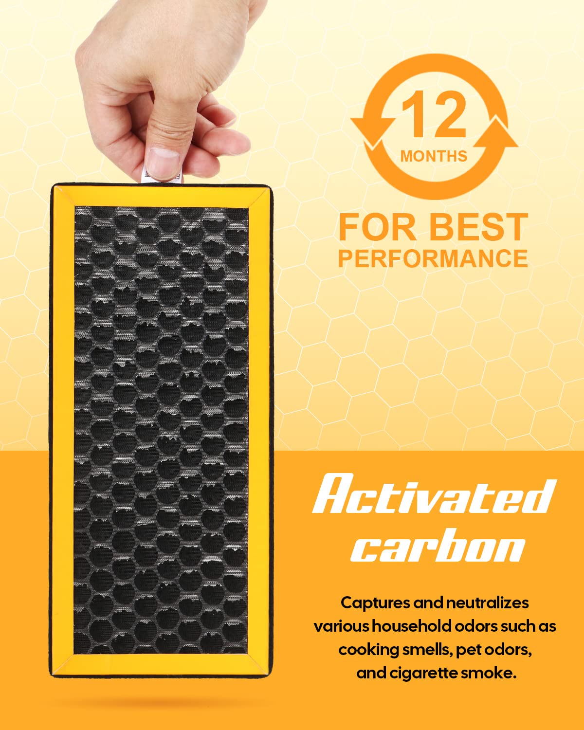 FMDZFL 2-Pack Carbon Replacement Filters Compatible with HoMedics PetPlus at-PETODR Filter and TotalClean at-OFL Filter for AT-PET01, AT-PET02