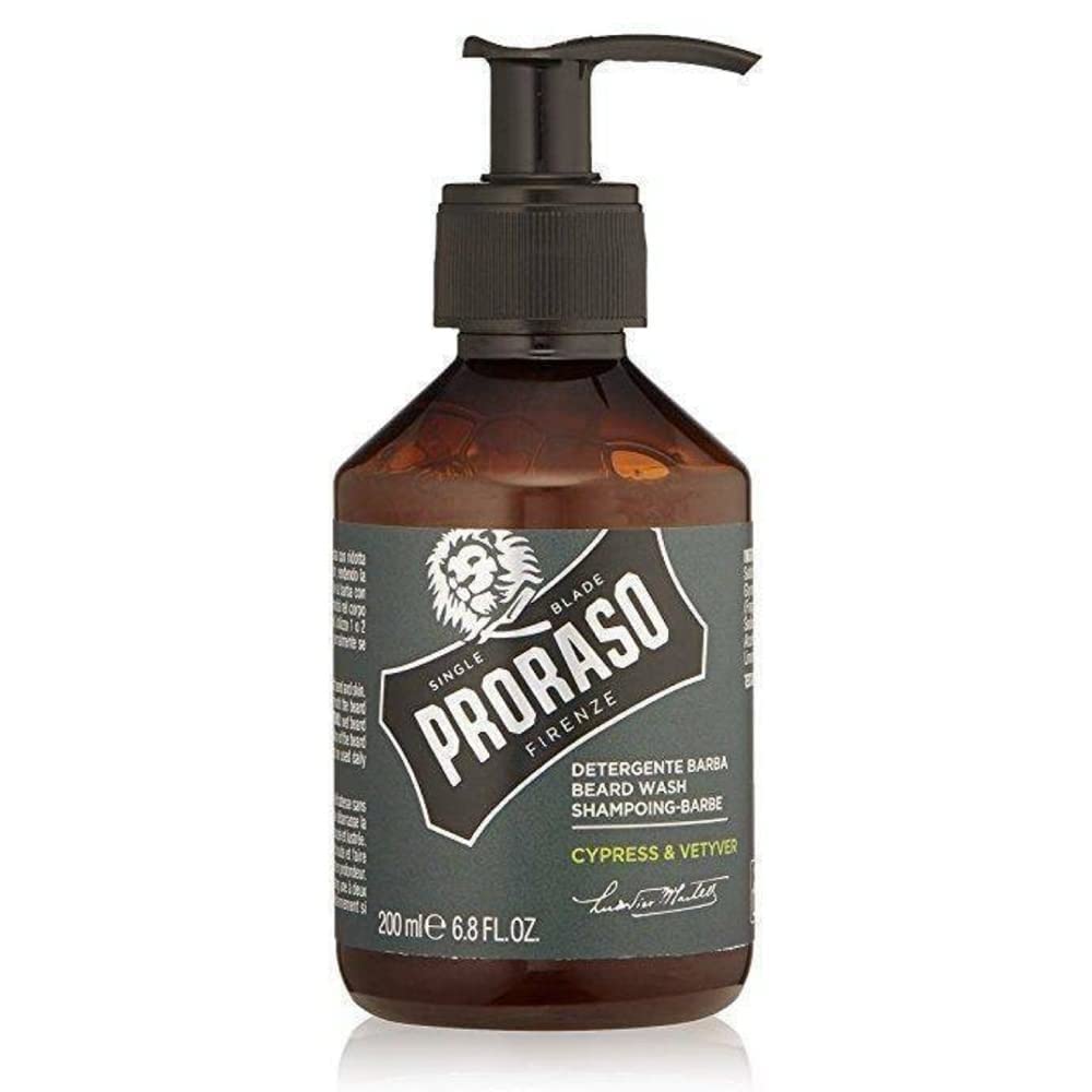 Proraso Beard Wash - Cypress and Vetyver, 6.8 Fl Oz