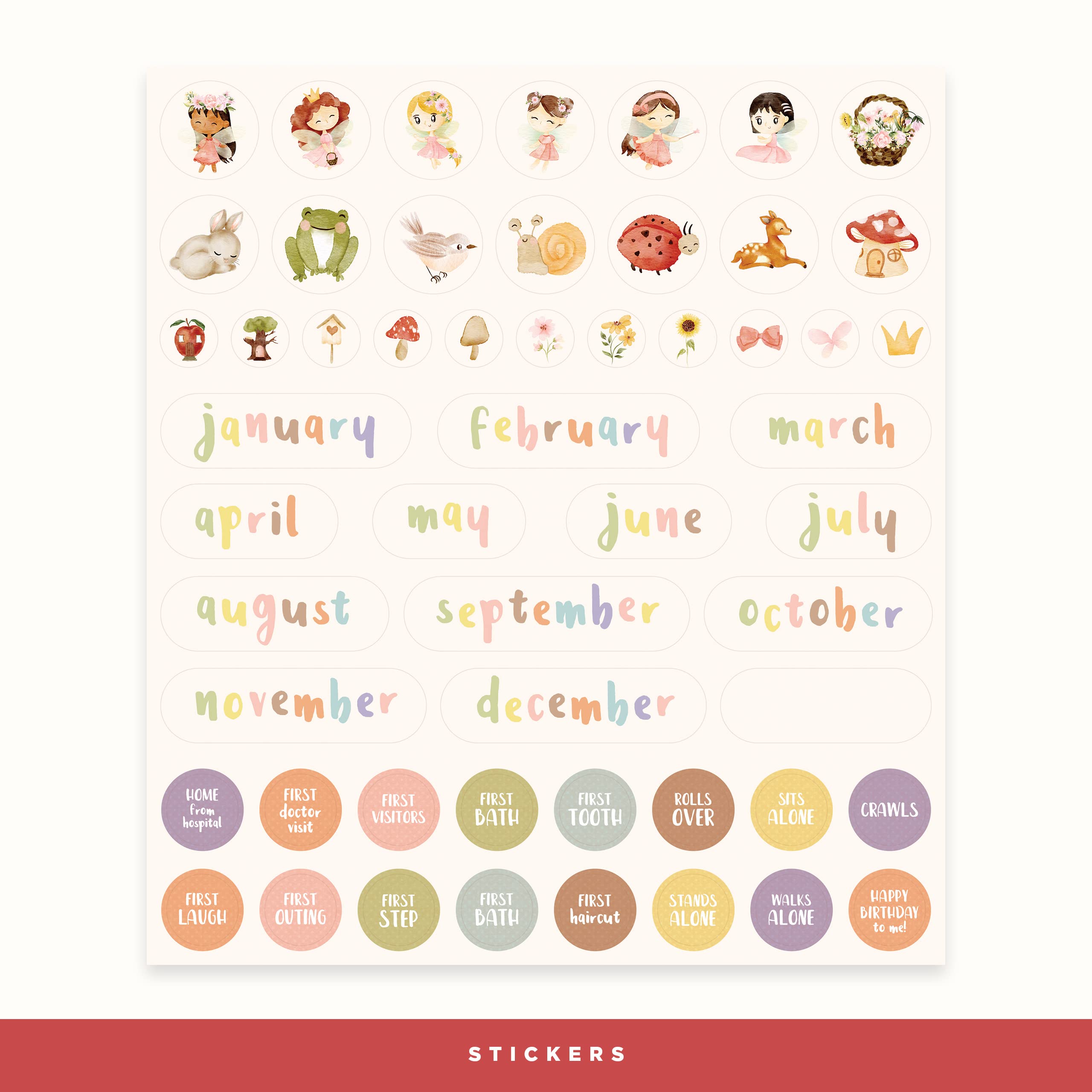 Baby's First Year Book & Calendar with 54 Stickers By Bright Day β Capture Milestones with Baby's First Year Calendar β Keepsake Memory Journal for Newborns