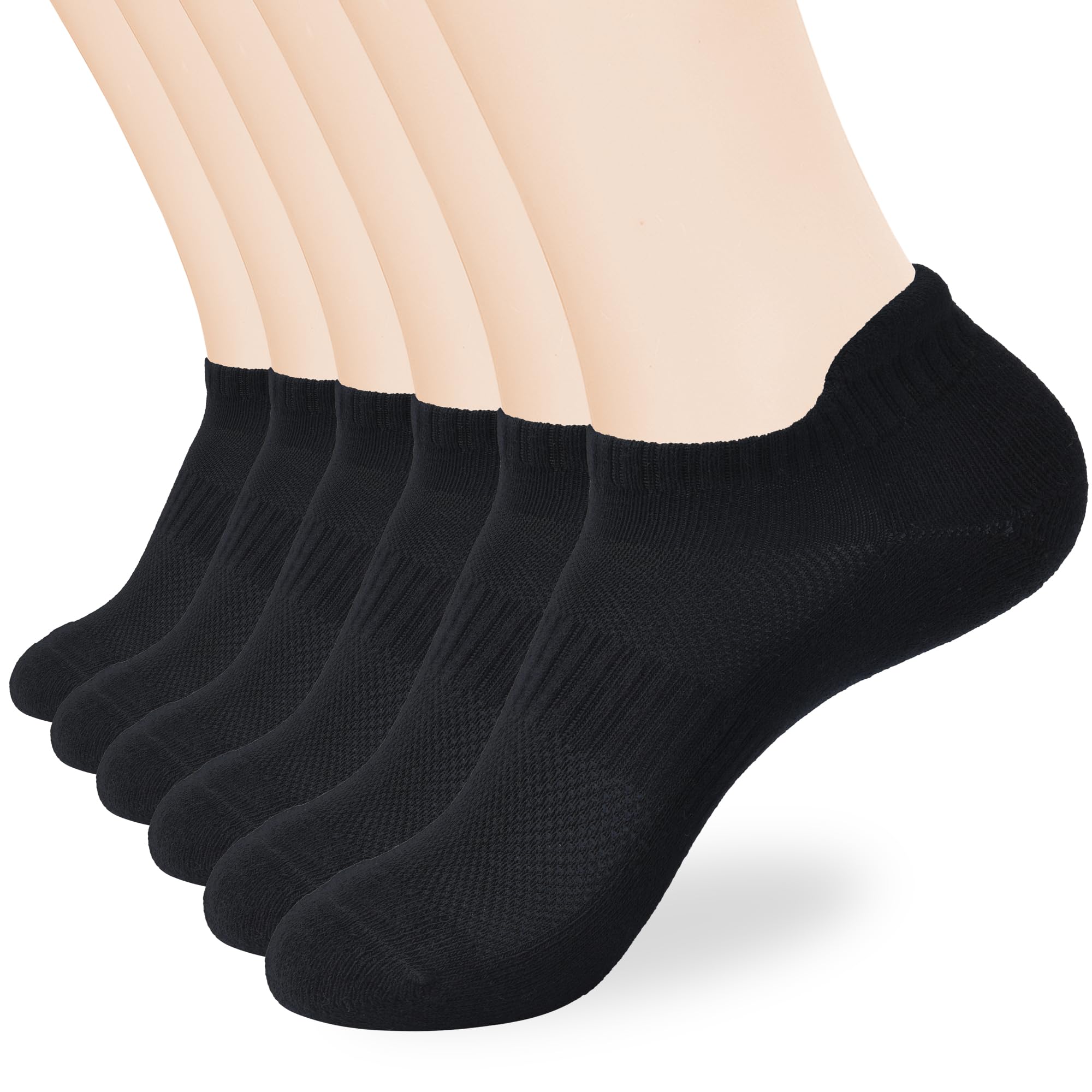 ATBITER Ankle Socks Women's With Cushioned Athletic Running No Show Low Cut Tab Socks 6-Pairs