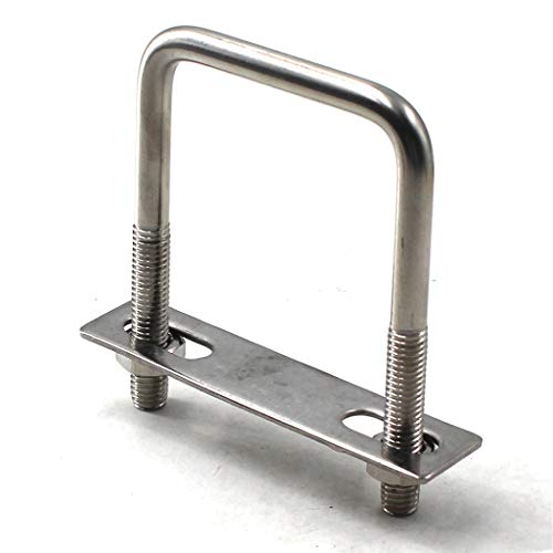 M6x30x70mm Square U Bolt 304 Stainless Steel Tie Down U Bolt (Pack of 4)