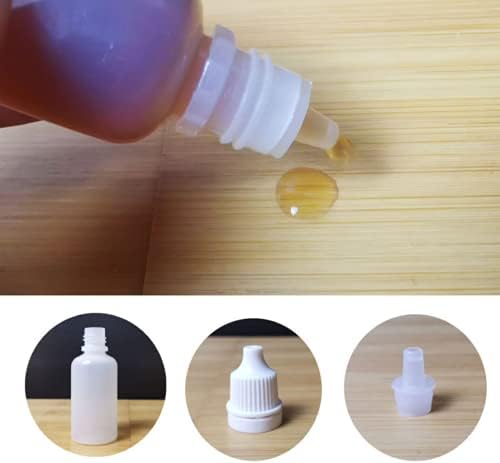 Duehut HLLMX 8 PCS Empty Plastic Squeezable Dropper Bottle Portable Empty Squeezable Dropper Bottle Container with Screw Cap Essential Oil Container 5ML