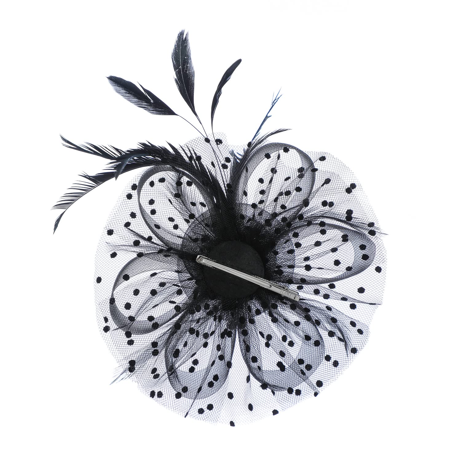 Cocktail Fascinator Hat 20s Pillbox Tea Party Hat Wedding Headwear Kentucky Derby Hats for Women(Black)