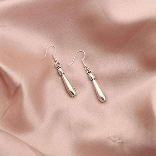AKTAP Bowling Ball Lover Gift Bowling Pin Charm Earring Bowling Coach Jewelry Bowling Gift For Bowling Players (Bowling Pin Charm Earring)