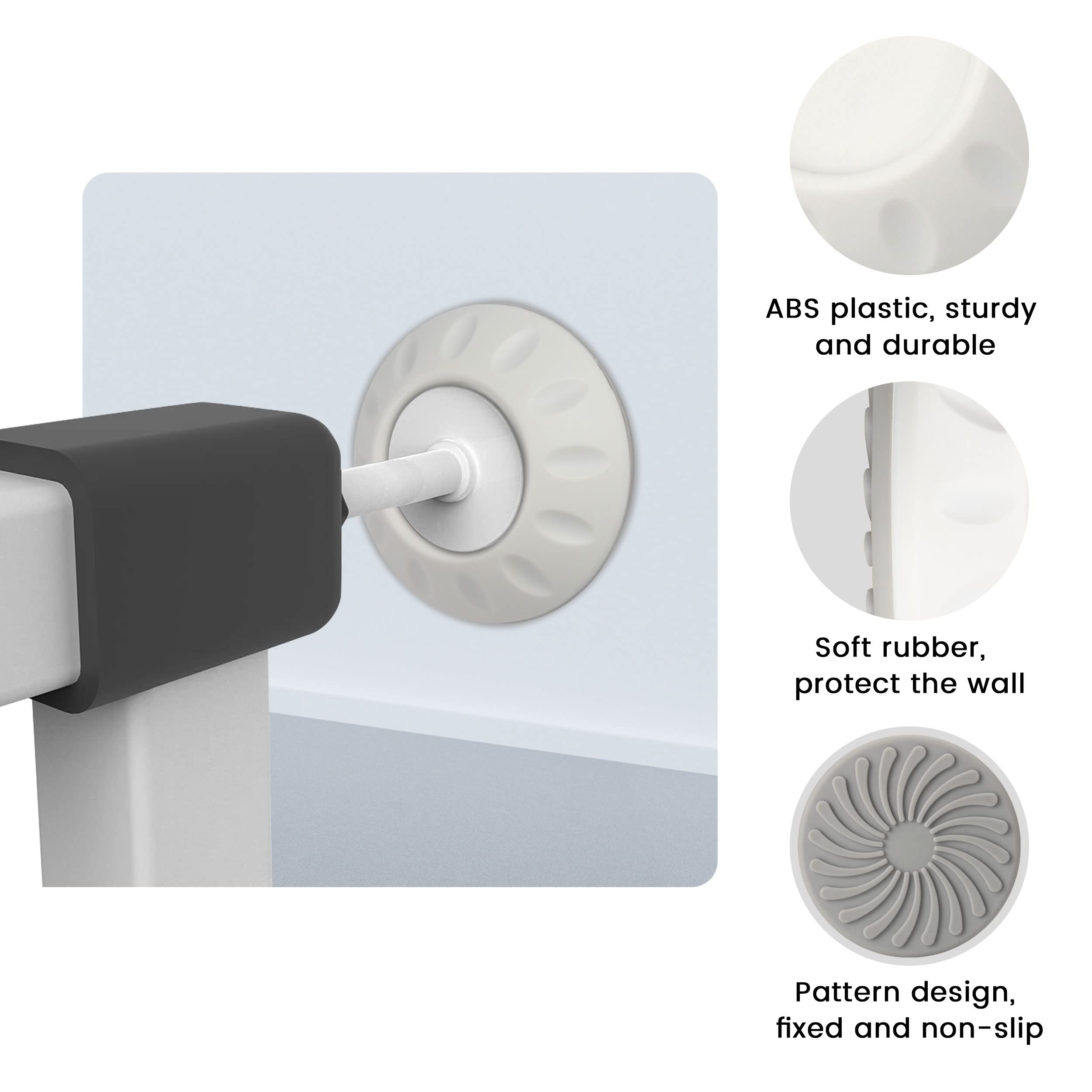 Baby Gate Wall Protector Pressure Mounted Gate Wall Protector Safety Baby Gate Wall Cups for Doorway, Pet Gates, Stairs, Baby Gates (4 Pack)