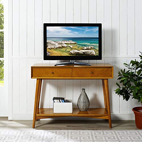 Crosley Furniture Landon Sofa Console Table with Drawers and Shelf for Hall, Entryway, or Living Room, Acorn