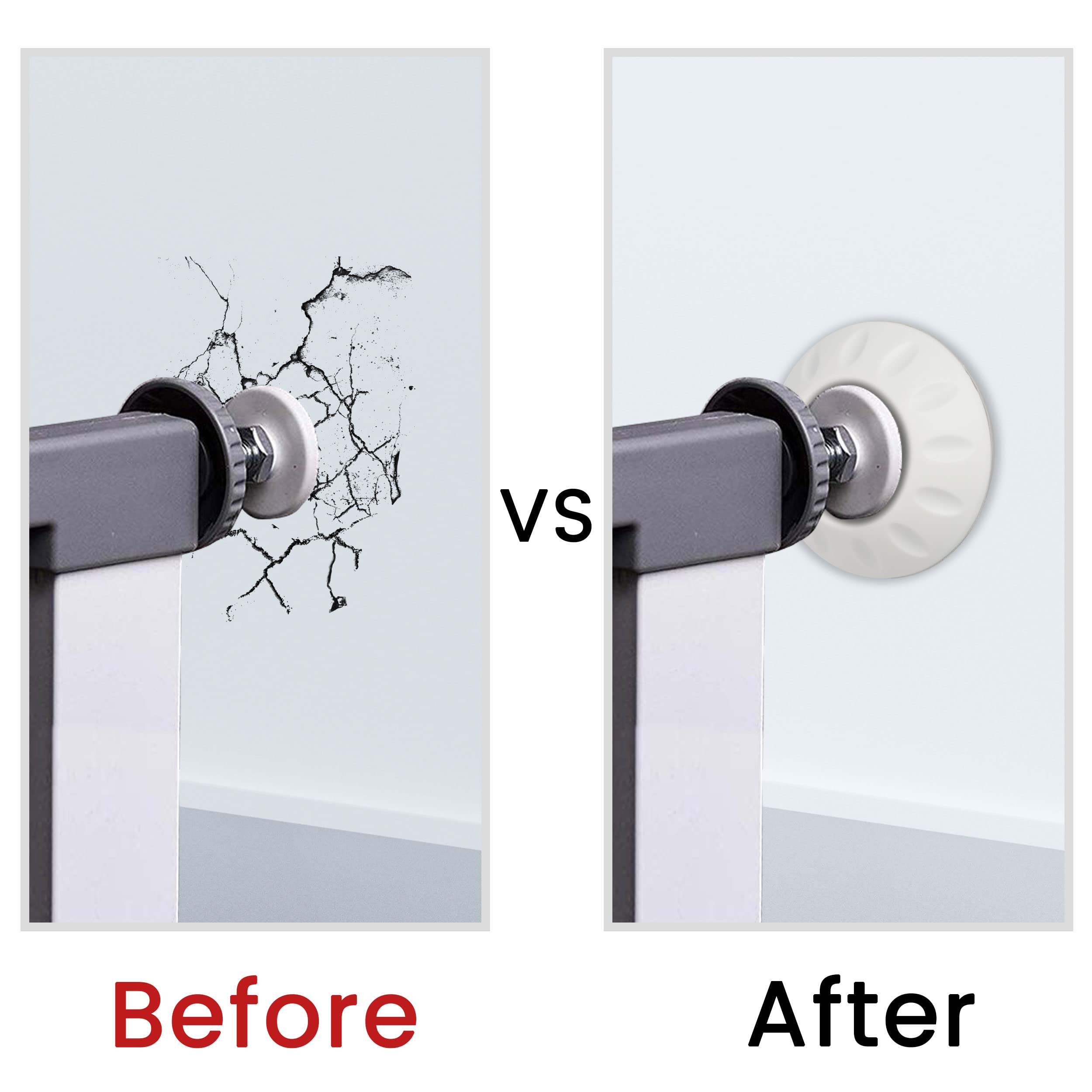 Baby Gate Wall Protector Pressure Mounted Gate Wall Protector Safety Baby Gate Wall Cups for Doorway, Pet Gates, Stairs, Baby Gates (4 Pack)