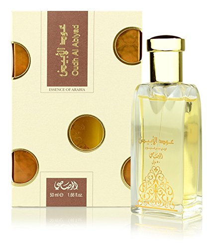 RASASI Oudh Al Abiyad for Men and Women (Unisex) EDP - Eau De Parfum 50ML (1.66 oz) | Royal Oud Bottle | Refreshing Cedarwood and Patchouli with Tangy Accord |Signature Dubai Perfumery