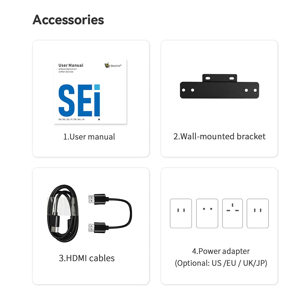 Beelink Mini PC, SEi12 Mini Computers Intel i5-1235U(Up to 4.4GHz) 10C/12T, Micro PC 16GB DDR4 RAM 500GB M.2 NVMe SSD, Desktop Computer Supports 4K@60Hz/Dual HDMI/WiFi6/BT5.2/Gigabit Ethernet/HTPC