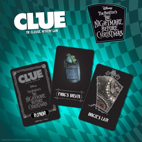 CLUE: Disney The Nightmare Before Christmas | Collectible Clue Game Based on Disney Classic Film | Officially-Licensed Game with Familiar Locations and Iconic Characters
