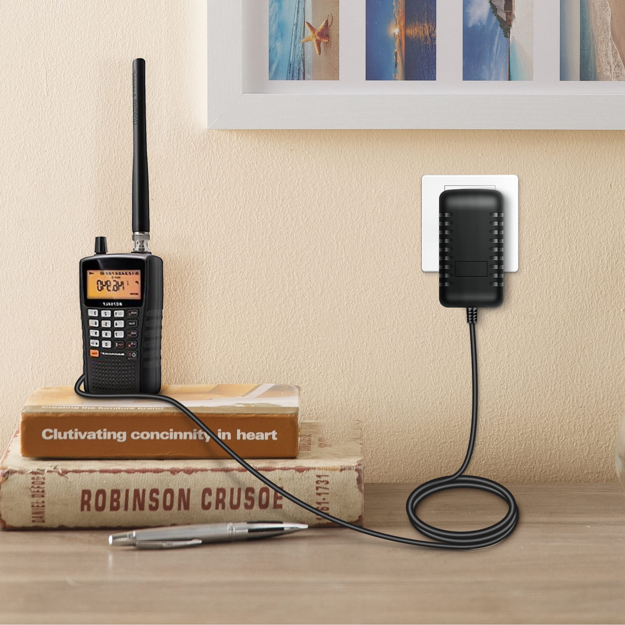 Dysead AC/DC Adapter Charger Cord for Uniden Bearcat BC75XLT BC-75XLT Handheld Scanner